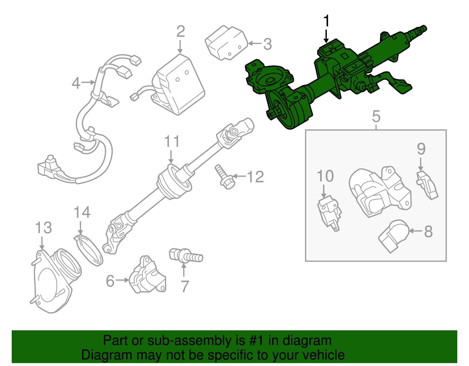 2012-2017 Toyota Camry Steering Column 4520A-06033 | OEM Parts Online
