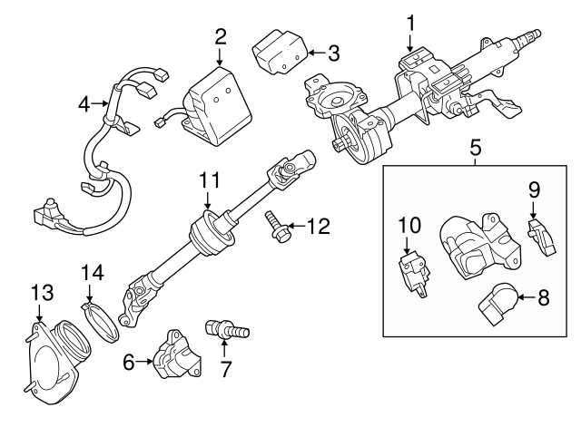 4520A-06033 - Steering Column - 2012-2017 Toyota Camry | OEM Parts To You