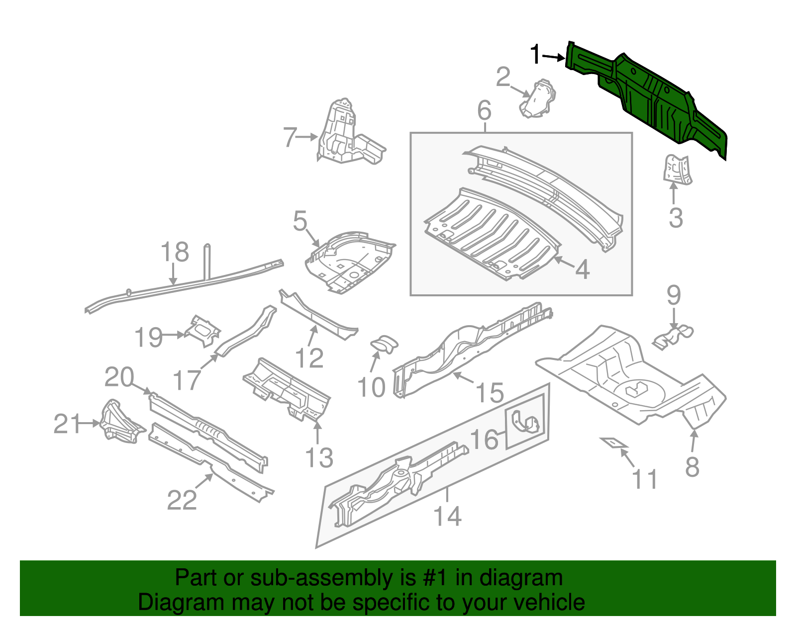 AR3Z-6540320-A - Rear Body Panel 2010-2014 Ford Mustang | Big 3 Auto Parts