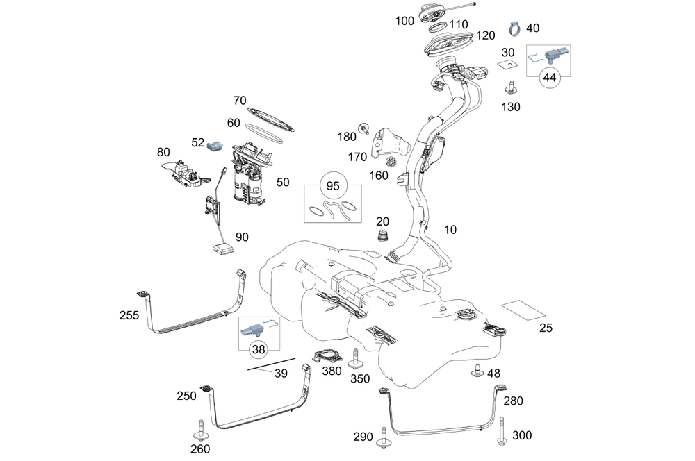 2015-2023 Mercedes-Benz Fuel Delivery Module 205-470-15-94 | MB OEM Parts