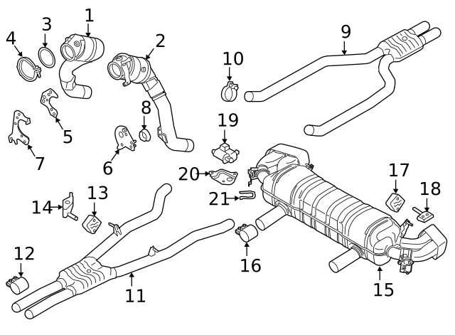Genuine BMW 18-30-8-663-576 | Rear Muffler | FREE Shipping on Most ...