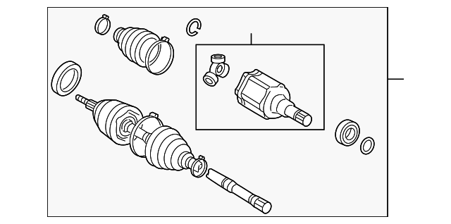 2007-2022 Toyota CV Axle (Left, Right, Front) 43430-0C040 | Toyota ...