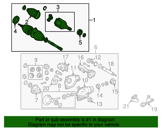 2007-2022 Toyota CV Axle (Left, Right, Front) 43430-0C040 | Toyota ...