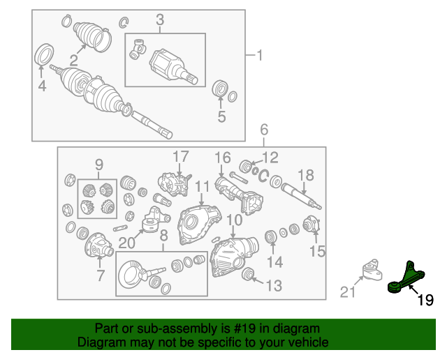 2007-2022 Toyota Differential Housing Support (Front) 52380-0C010 | OEM ...