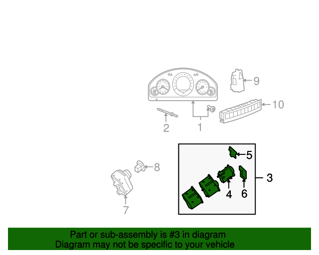 212-905-19-00-9107 - Switch Assembly 2010 Mercedes-Benz | Mercedes-Benz ...
