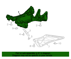 2016-2020 Cadillac CT6 Drivetrain and Front Suspension Cradle 84304646 ...