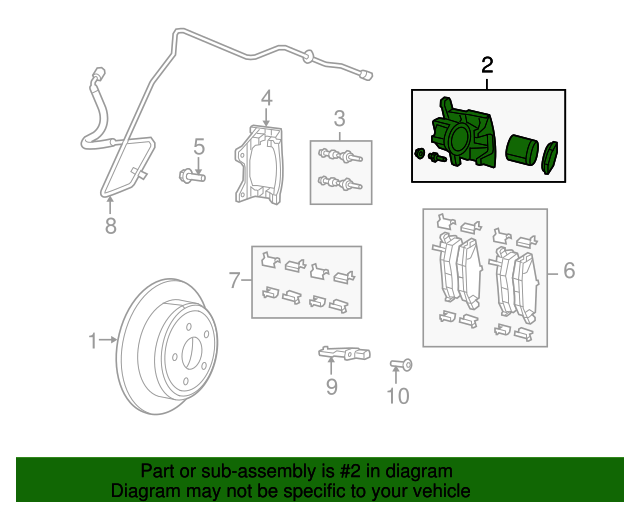 2007-2018 Mopar Caliper - Passenger Side (RH) 68003774AA | TascaParts.com