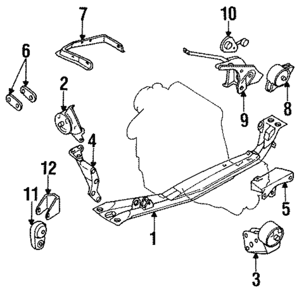 1991-1994 Nissan Buffer Bracket 11356-0M000 | Nissan Parts Central