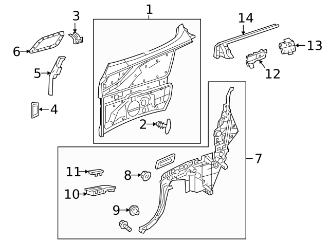 2018-2023 Mercedes-Benz Interior Quarter Panel Trim Panel 238-690-88-00 ...