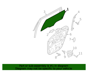 83421-P2010 - Door Glass 2021-2022 Kia Sorento | Kia.Parts Store