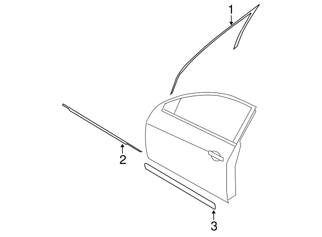 2007-2012 Nissan Altima Belt Weather-Strip 80821-JA01A | OEM Parts Online