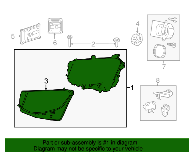 2016-2021 Mercedes-Benz Composite Headlamp - Left - LED 253-906-13-01 ...