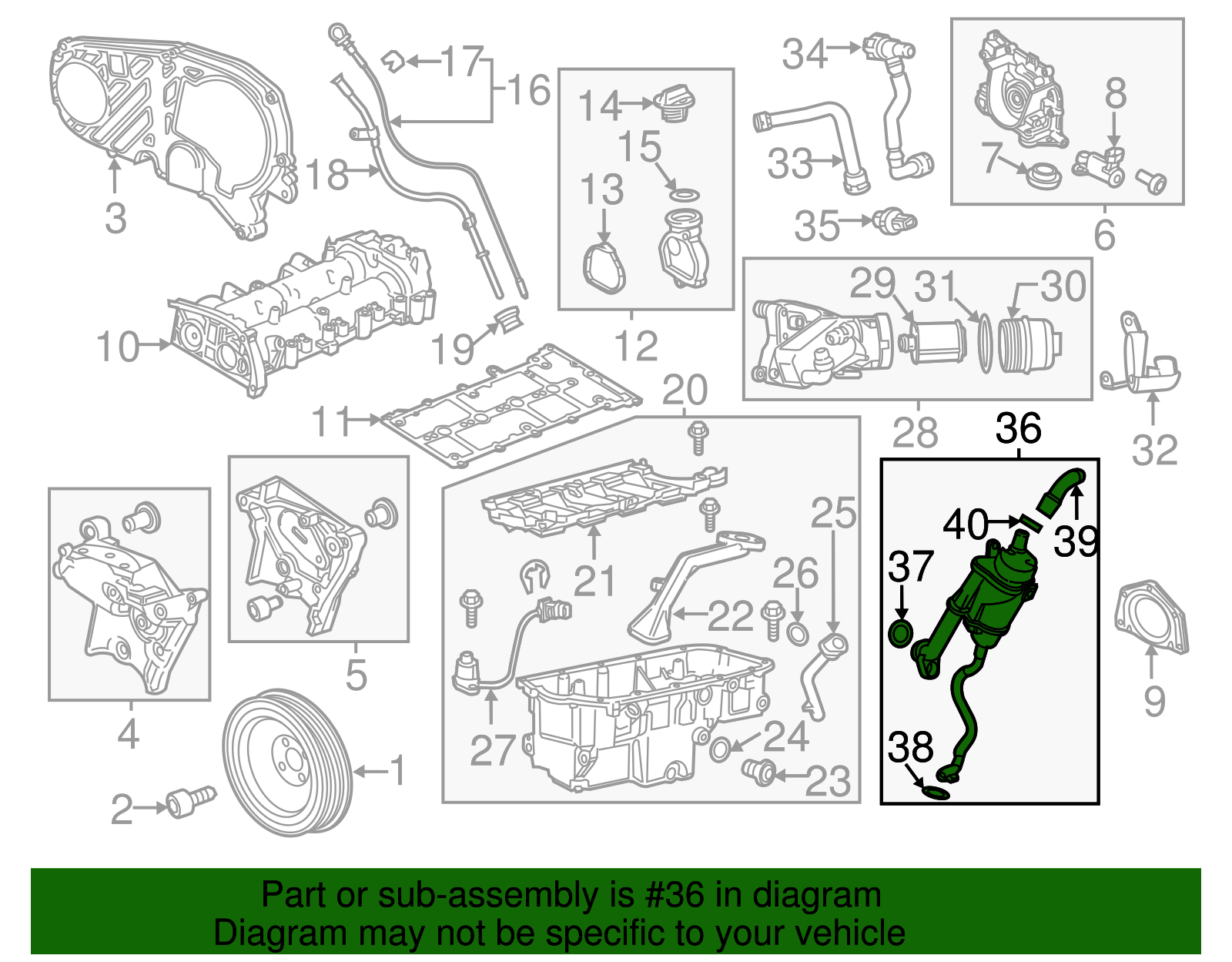 19303372 - Positive Crankcase Ventilation (PCV) Oil Separator 2014-2015 ...