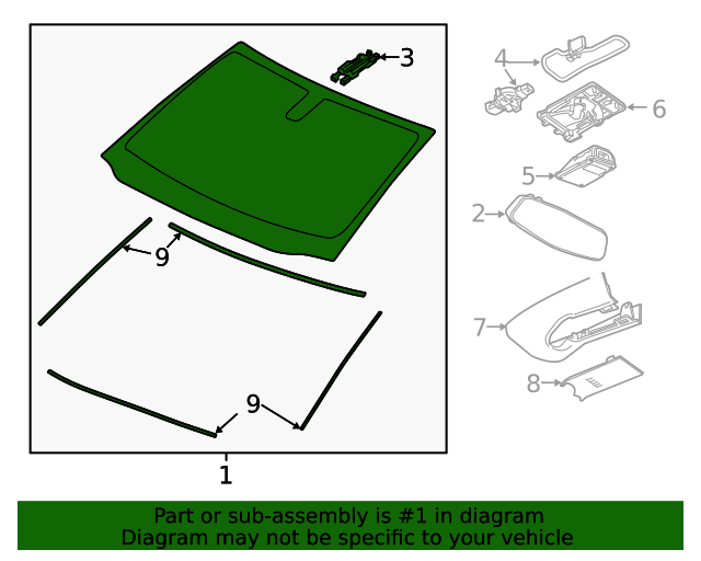2019-2022 Chevrolet Blazer Windshield 84475025 | GMPartsDirect.com
