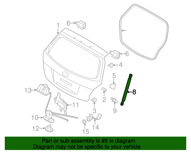 2006-2011 Kia Lift Cylinder - Driver's Side (LH) 81770-1G000 ...
