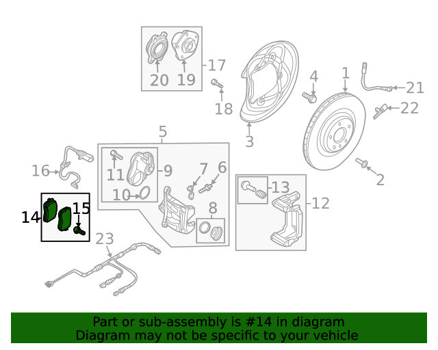 4M0-698-451-P - Brake Pads Rear 2019-2020 Audi | Euro Parts 4 Less