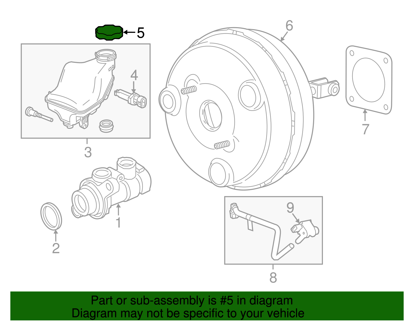 2010-2020 GM Brake Master Cylinder Reservoir Cap 20819283 GM ...