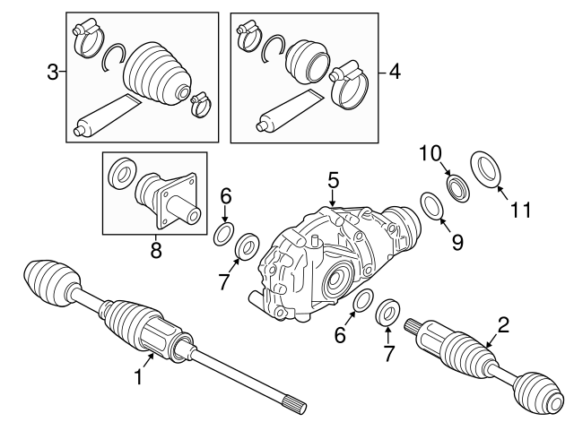 2011-2017 BMW Axle Assembly 31-60-7-618-678 | BMW Mini Parts Depot