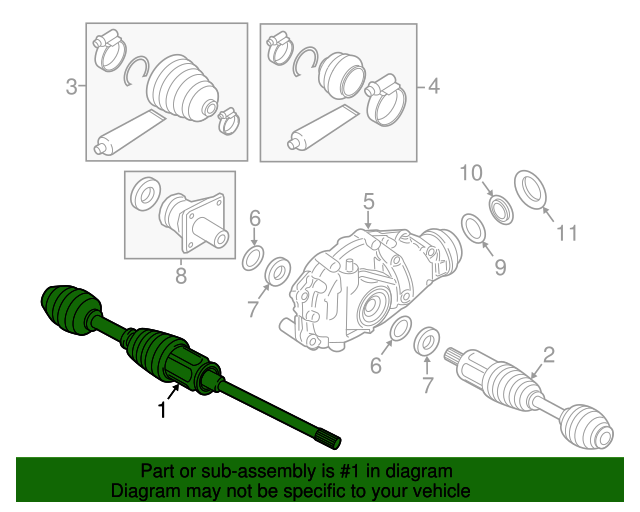 2011-2017 BMW Axle Assembly 31-60-7-618-678 | BMW Mini Parts Depot