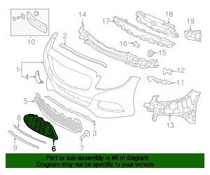 205-885-16-23 - Outer Grille 2015-2018 Mercedes-Benz | Mercedes-Benz ...