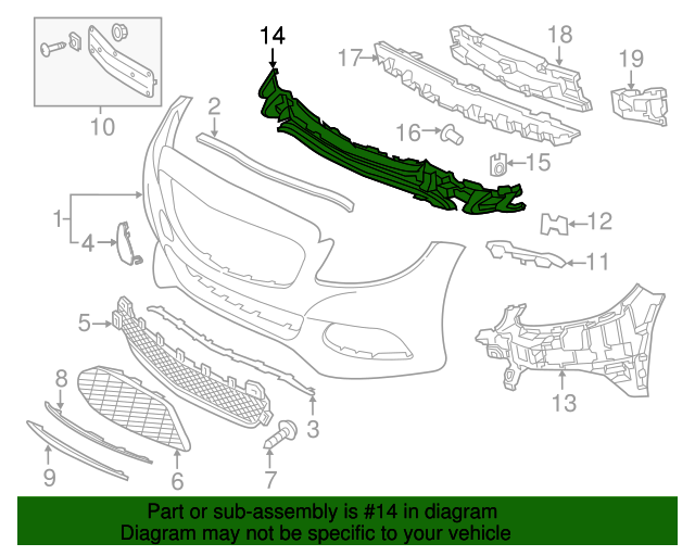 2015-2018 Mercedes-Benz Cover Support 205-885-10-65 | MB OEM Parts