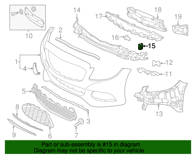 003-994-94-45 - Cover Support Nut - 2015-2021 Mercedes-Benz ...