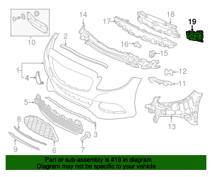 2015-2018 Mercedes-Benz Bumper Impact Absorber 205-885-11-37 ...
