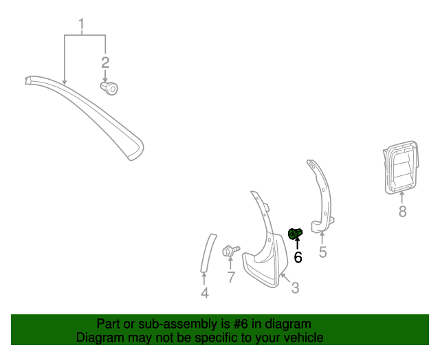 1988-2002 Toyota Body Side Molding Clip 90189-04176 | Toyota Parts Center