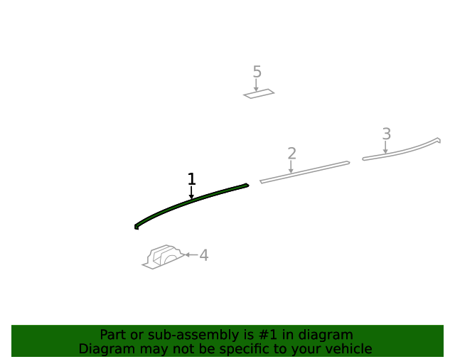 75552-0E080 - Drip Molding - 2020-2021 Toyota Highlander | OEM Genuine ...