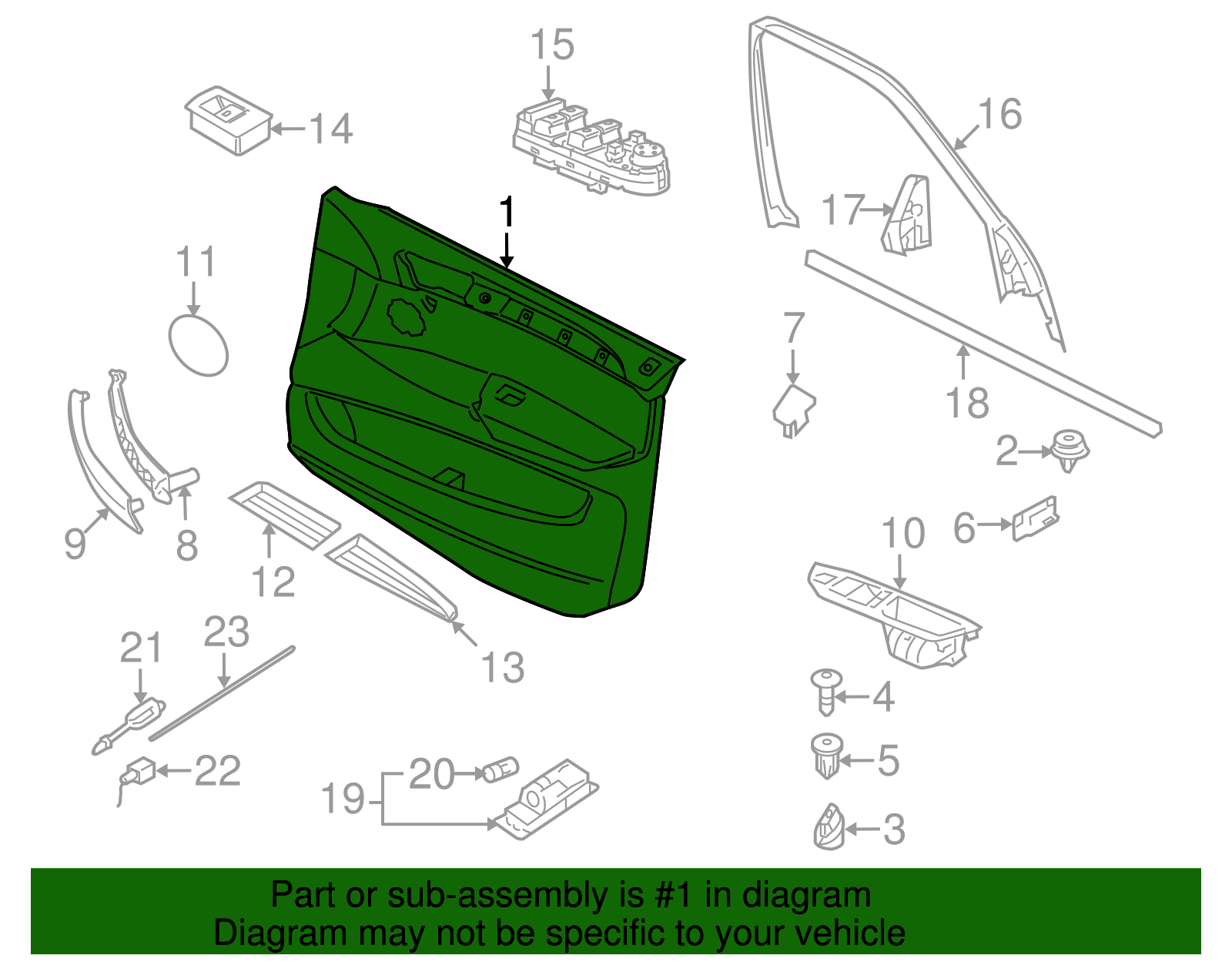 51417244898 - 2009-2014 BMW X6 Door Trim Panel (51-41-7-244-898) | BMW ...