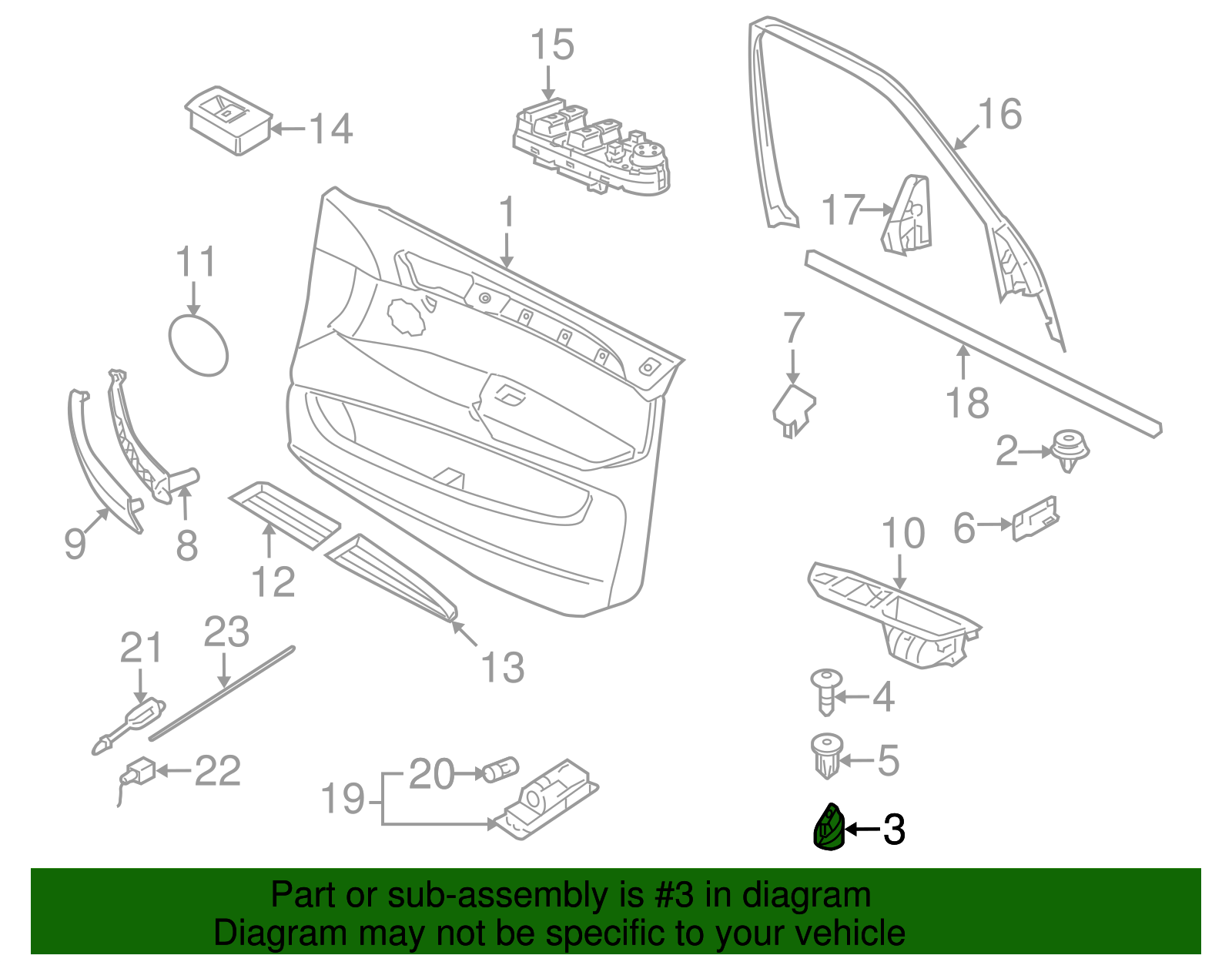 BMW OEM 08-14 X6 Front Door-door Trim Panel Retainer Nut Right ...