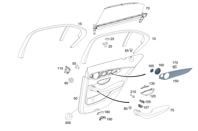 205-730-13-02 - Door Trim 2015-2018 Mercedes-Benz | Mercedes-Benz USA Parts