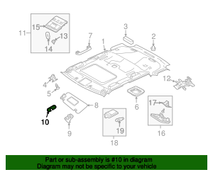 Genuine Sun-Visor Cover for 2006-2012 Land Rover Range Rover Sport ...