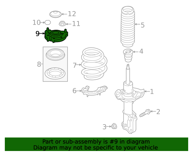 2021-2023 Hyundai Elantra Suspension Strut Mount 54610-AA000 ...
