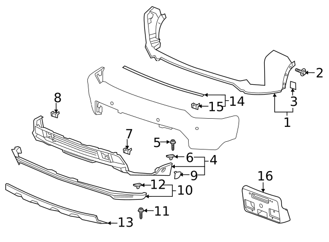 2020-2023 Chevrolet Front Upper Bumper Cover 84678988 | GMPartsDirect.com