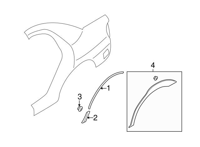 Genuine OEM Lower Molding Part# 91022FE000 Fits 2002-2007 Subaru ...