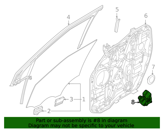 82450-R0010 - Window Motor - 2022-2024 Kia Carnival | Kia Auto Parts