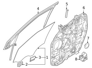2022-2023 Kia Carnival Window Regulator 82471-R0010 | TascaParts.com