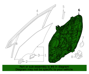 2022-2023 Kia Carnival Window Regulator 82471-R0010 | TascaParts.com