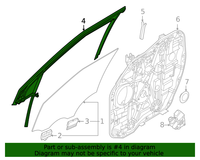 82530-R0300 - Run Channel 2023-2024 Kia Carnival | Kia.Parts Store