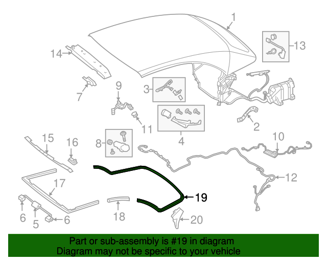 205-770-30-00 - Roof Weather-Strip 2017-2020 Mercedes-Benz | Mercedes ...