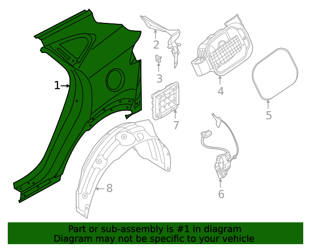 2022-2023 Hyundai Tucson Quarter Panel 71503-N9C00 | OEM Parts Online