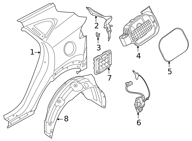 69510-P0000 - Fuel Door 2022-2024 Hyundai Tucson | AutoNation Parts