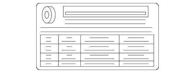 2019-2023 Mazda 3 Tire Info Label BDGG-69-014A | Florida Mazda Parts