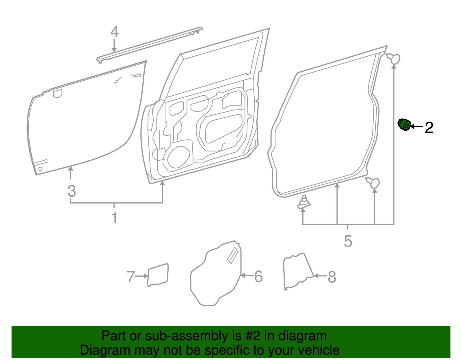 90541-09131 - 2007-2014 Toyota FJ Cruiser - Door Shell Cushion | Sparks ...