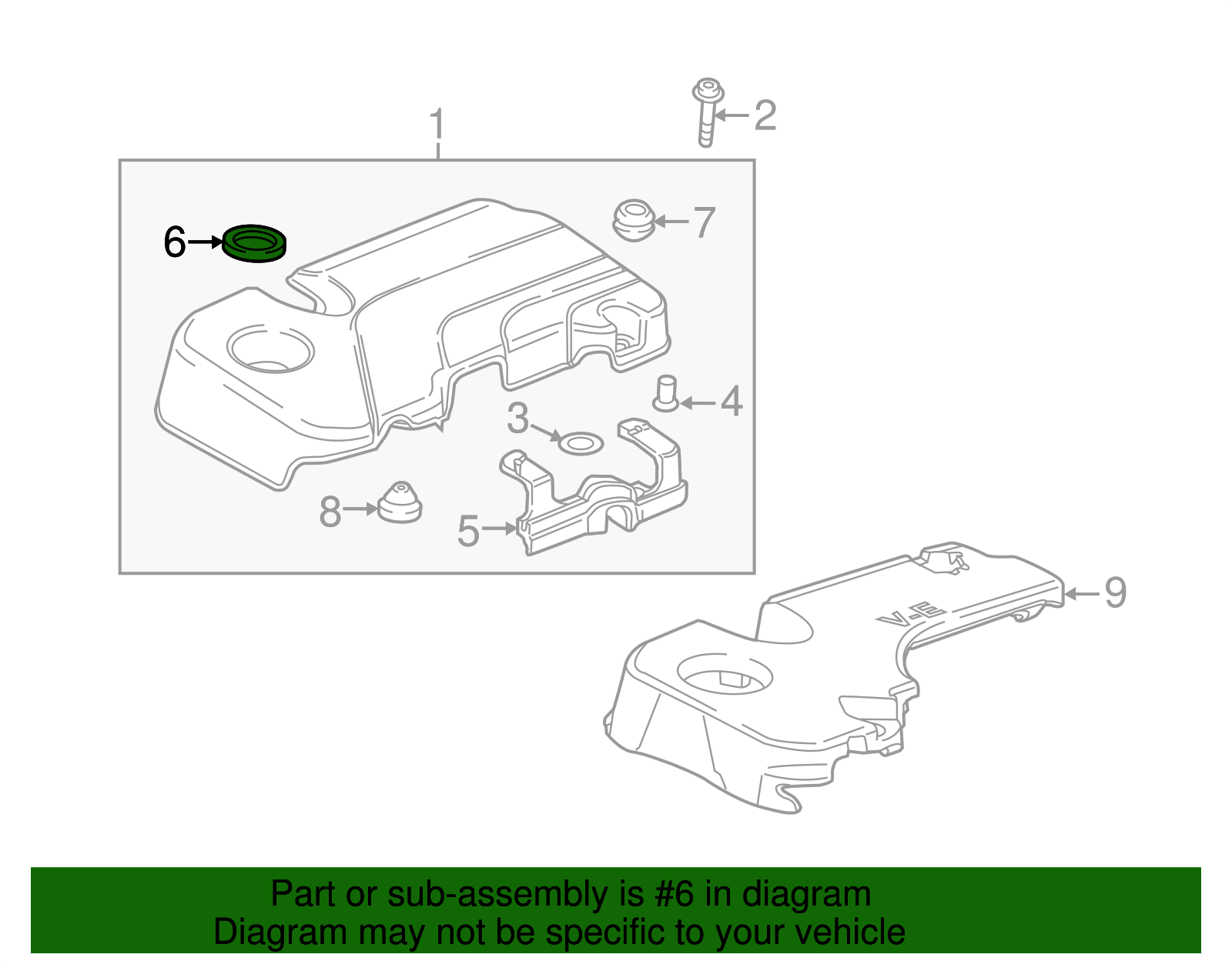 2016-2025 GM Upper Engine Intake Manifold Sight Shield Grommet 12661056 ...