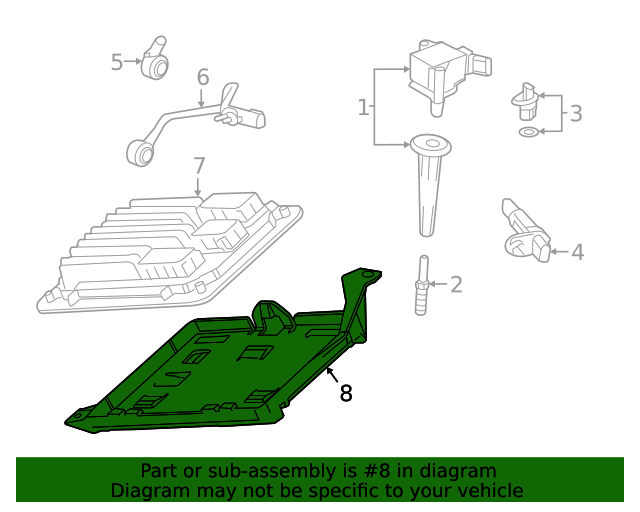 2019-2023 GM Engine Control Module Bracket 84407923 | GMPartsDirect.com