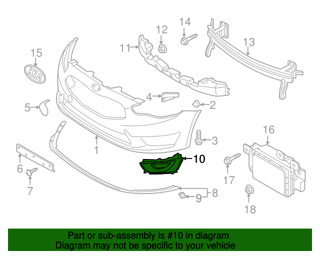2014-2016 Kia Cadenza OEM NEW 2014-16 Kia Cadenza Sedan Front Bumper ...