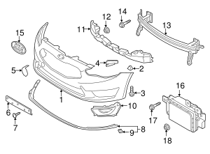 86511-3R501 - Bumper Cover 2014-2016 Kia Cadenza | Kia.Parts Store