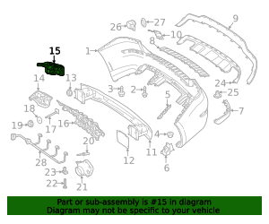 204-885-54-65 - Bumper Impact Absorber 2013-2015 Mercedes-Benz ...